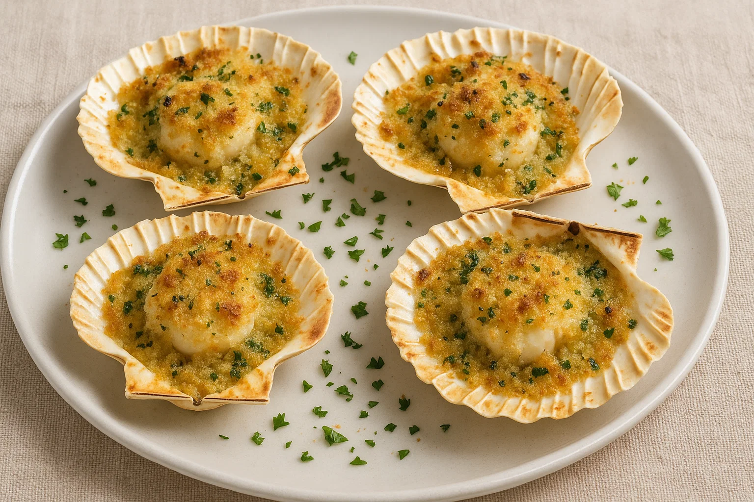 Capesante gratinate: Ricetta (antipasto di Natale)